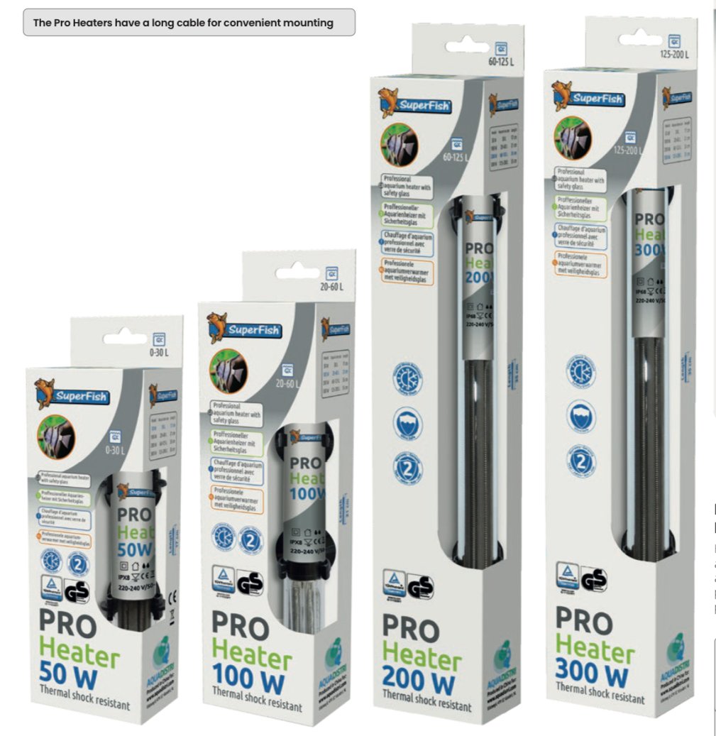 Akvarie varmekolbe SF Pro 300w / For akvarium 125-200L - Filter Varme ...