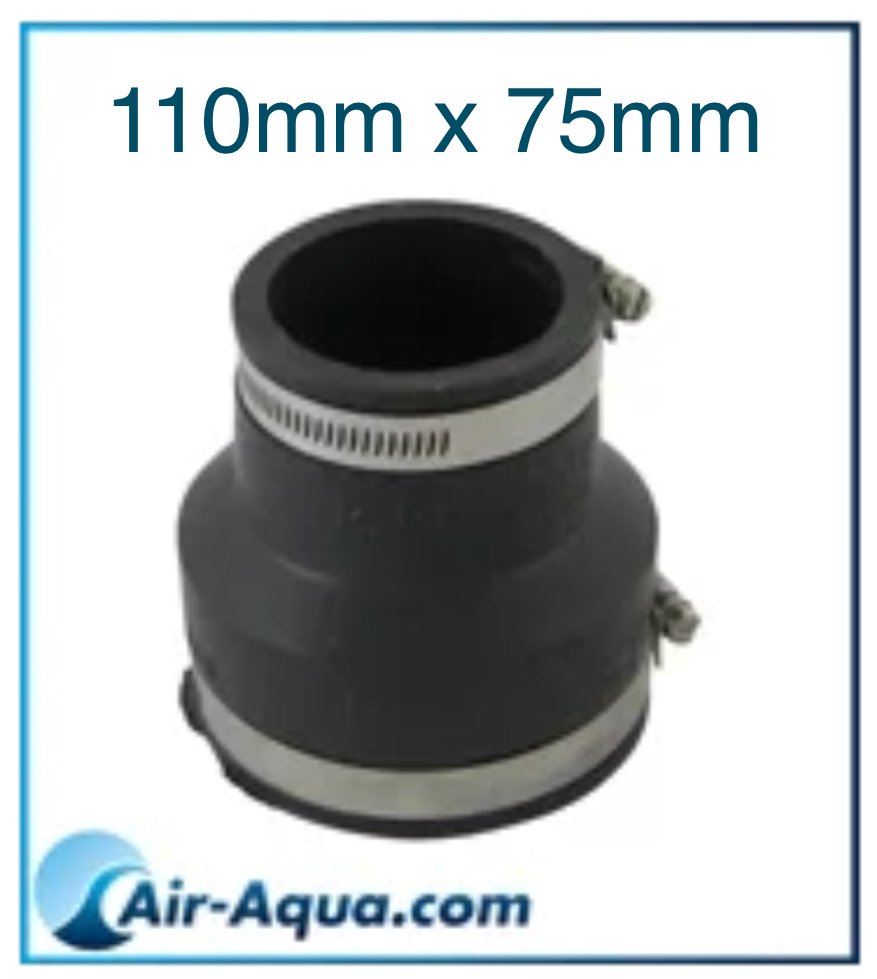 Flex Reduksjons muffe 110-75mm - Fleksible gummi koblinger - Koi og ...